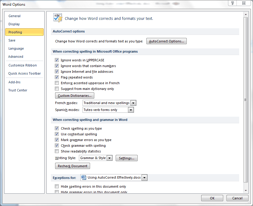 Using AutoCorrect Effectively – Microsoft Word Tip – ibruk