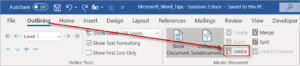 Managing Master and Subdocuments in Microsoft Word - ibruk